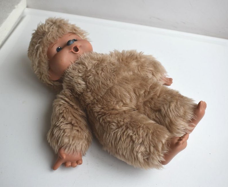 Vintage 11" TIEMI East German Friend Monchichi Monkey DDR 80S ...