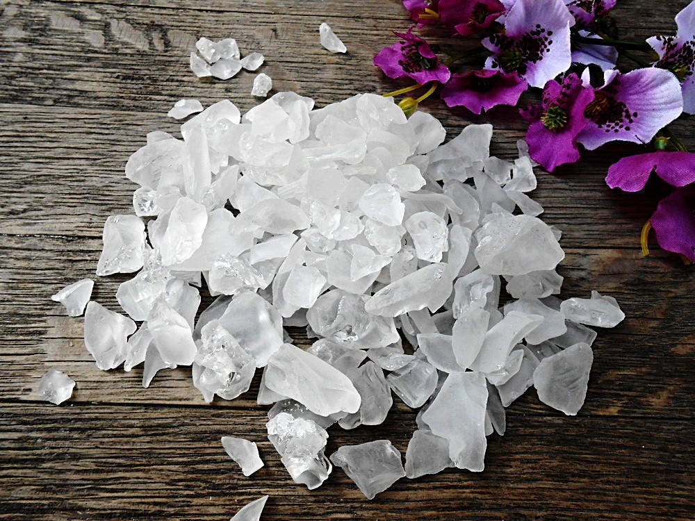 Glass Crystal Frosted Sea Tiles Pebble Beach Raw Rock Clear White ...
