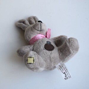 Vintage Cute Ted Bunny Rabbit Keychain Plush Stuffed Soft Toy Key Chain ...