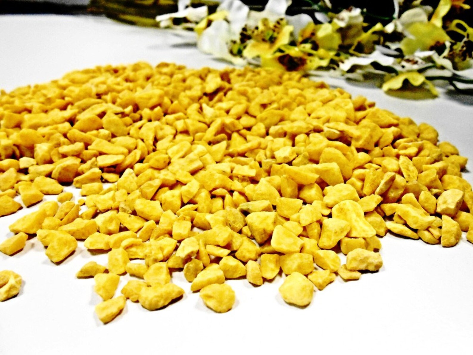 Yellow Tiny Natural Stones 5 Oz Colored Mosaic Garden Chip | Etsy