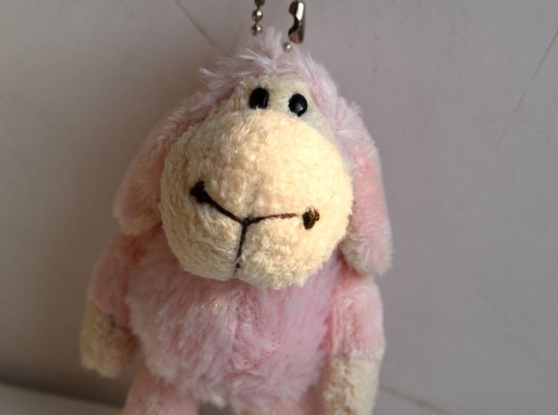 Cute Pink Sheep Lamb Keychain Plush Stuffed Soft Toy Key Chain Gift for ...