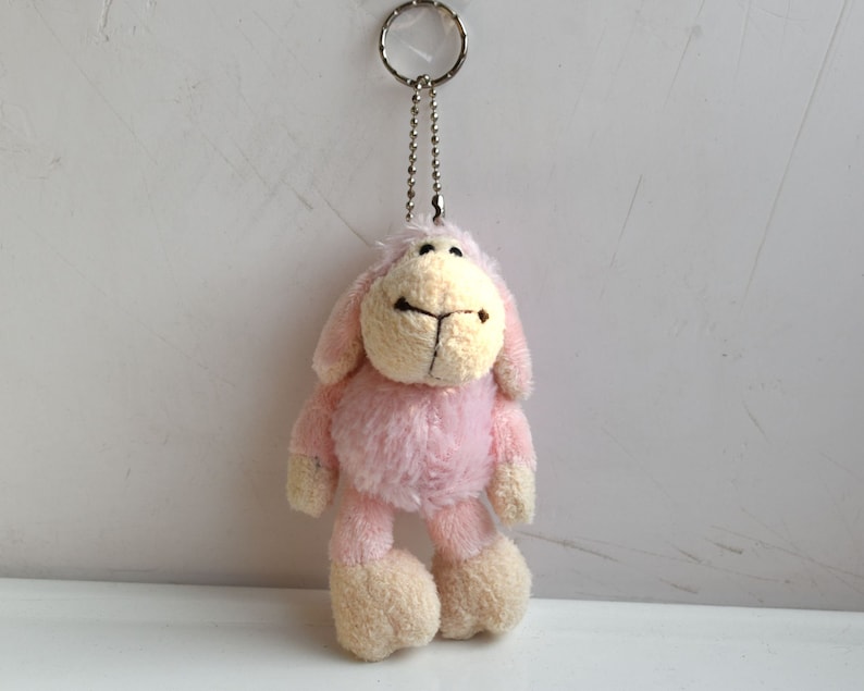Cute Pink Sheep Lamb Keychain Plush Stuffed Soft Toy Key Chain Gift for ...