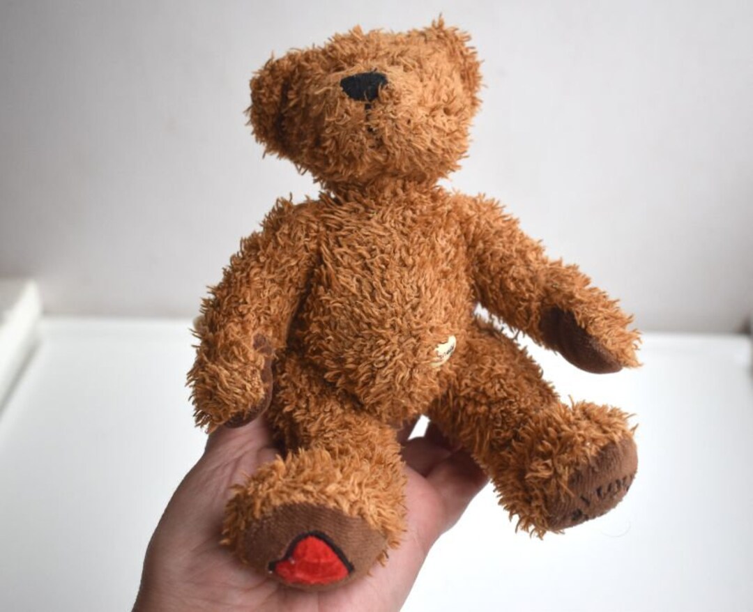 Vintage 7 Sunkid Toys Teddy Bear I Love Football Brown Plush Stuffed ...