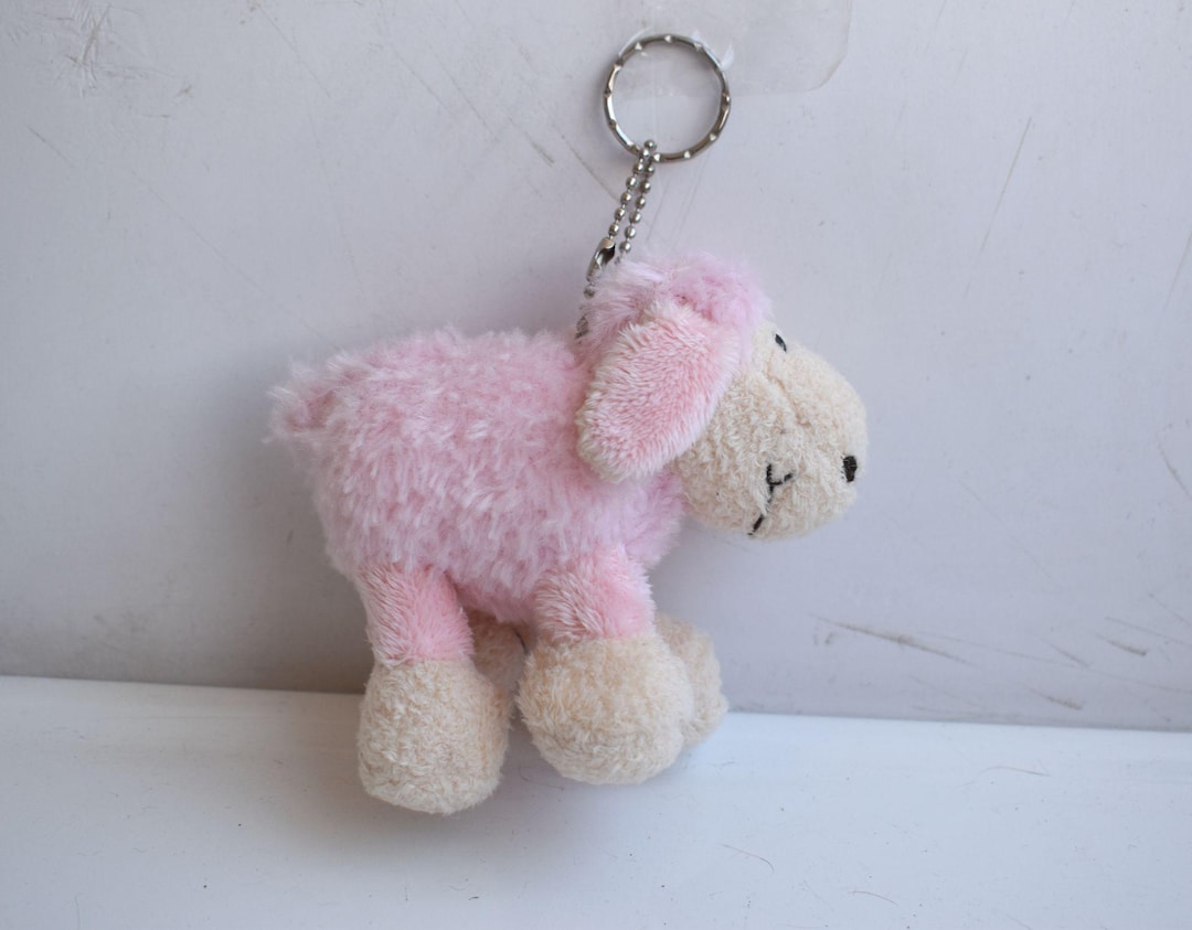 Cute Pink Sheep Lamb Keychain Plush Stuffed Soft Toy Key Chain Gift for ...