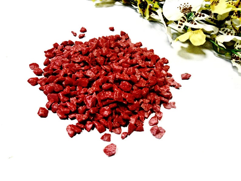 Red Tiny Natural Stones 5 Oz Colored Mosaic Garden Chip - Etsy