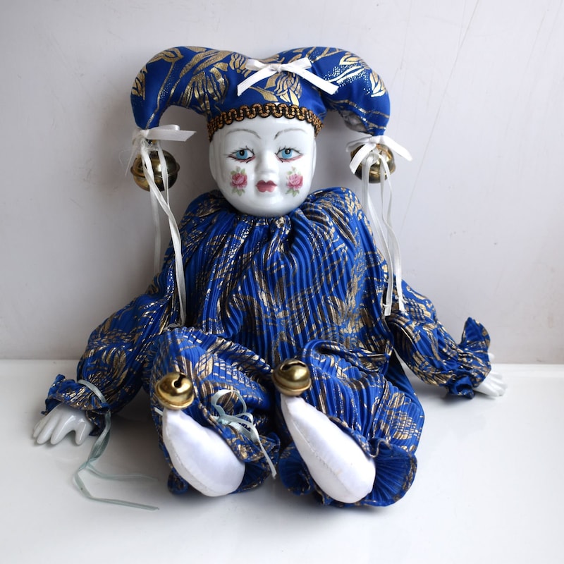 Porcelain Harlequin Clowns - Etsy