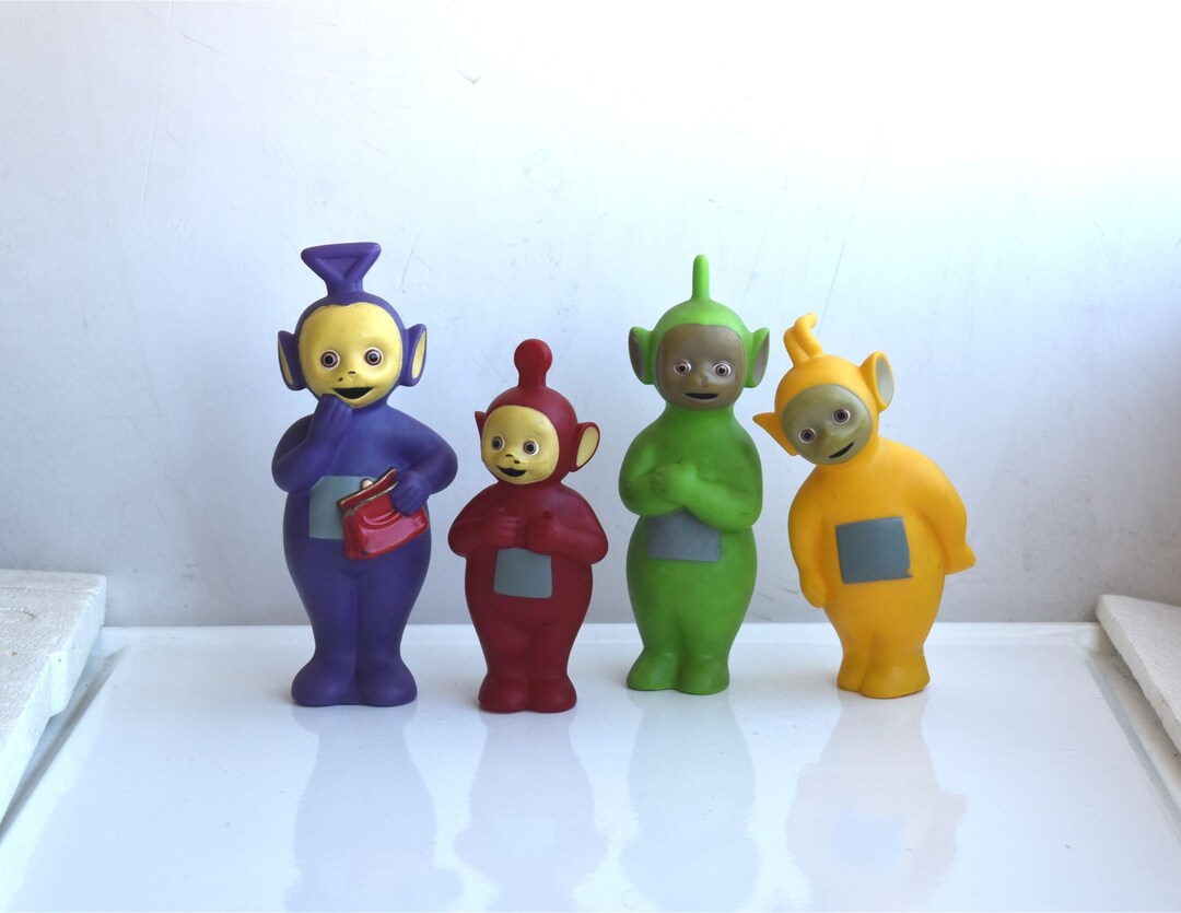 Vintage Set of 4 Teletubbies Rubber Silicone Toy European Kids Doll ...