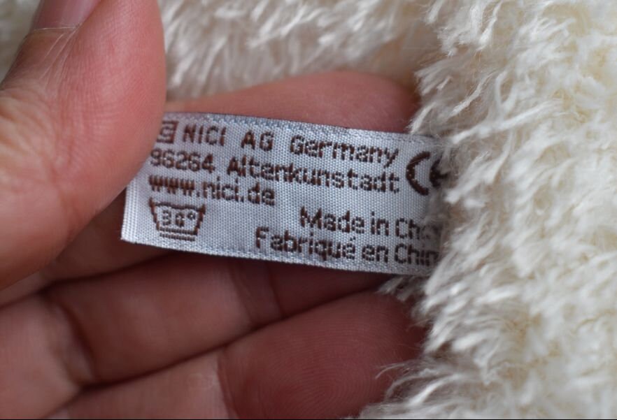 Vintage 22 NICI Teddy Bear Cream Large Plush Stuffed Soft Toy Kids ...