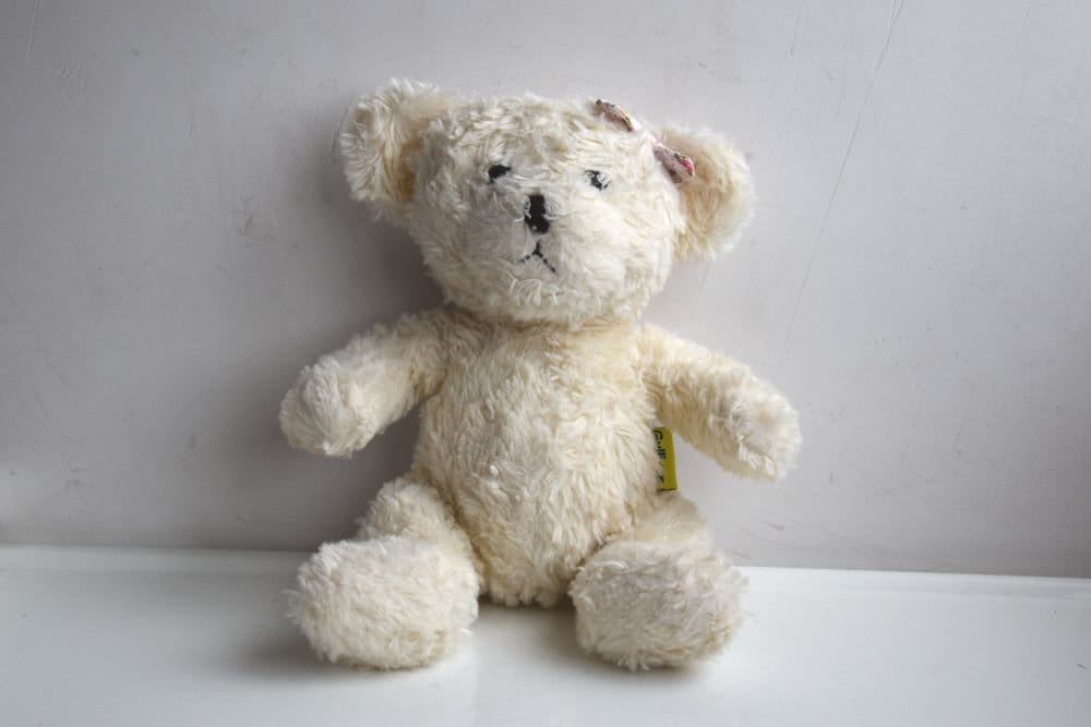 Vintage 10 " Gulliver Girl Teddy Bear White Plush Stuffed Soft Toy ...