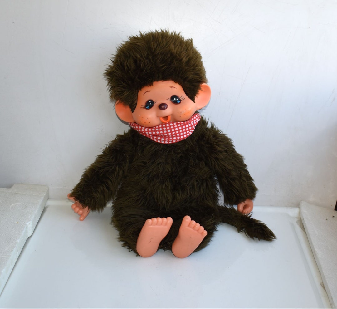 Vintage Large 18" Monchhichi Monkey Thumb Sucking Rubber Face Plush ...