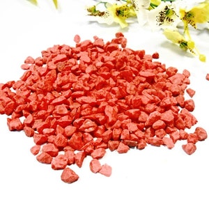 Tiny Gravels Natural Stones 5 Oz Coral Orange Red Color Mosaic Garden ...