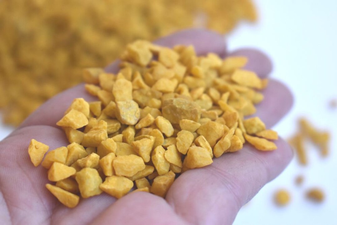 Yellow Tiny Natural Stones 5 Oz Colored Mosaic Garden Chip Gravels ...