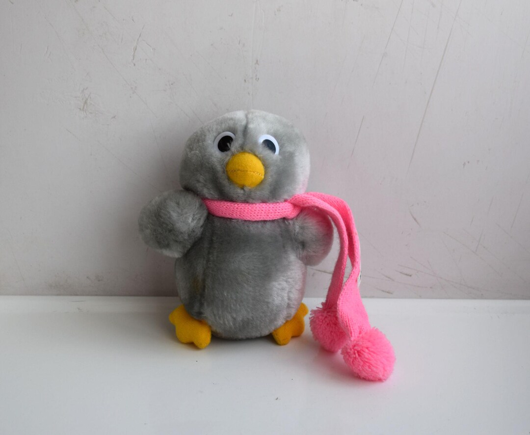 Vintage 6" Hustagil Advertising Bird Pink Scarf Plush Stuffed Soft Toy ...