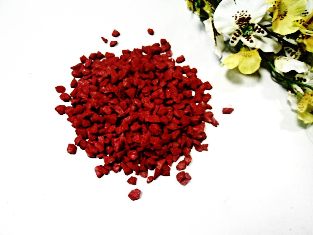 Red Tiny Natural Stones 5 Oz Colored Mosaic Garden Chip Gravels Pebbles ...