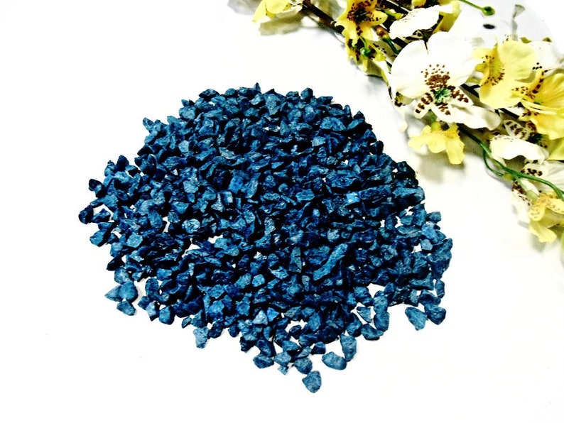 Blue Tiny Natural Stones 5 Oz Colored Mosaic Garden Chip Gravels ...