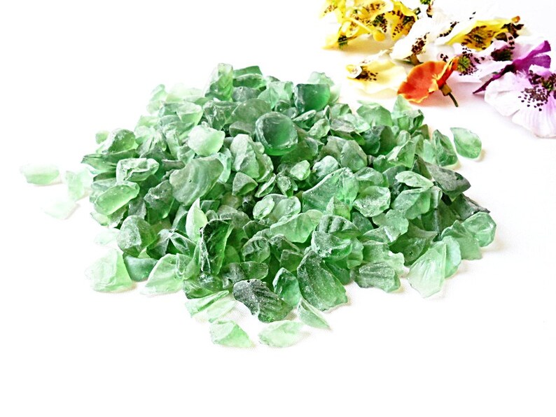 Glass Stained Light Spring Forest Green Crystal Frosted Sea - Etsy