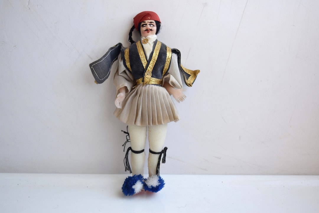 Vintage MCM Doll Plastic Collectible Figurine Authentic Folk Ethnic ...