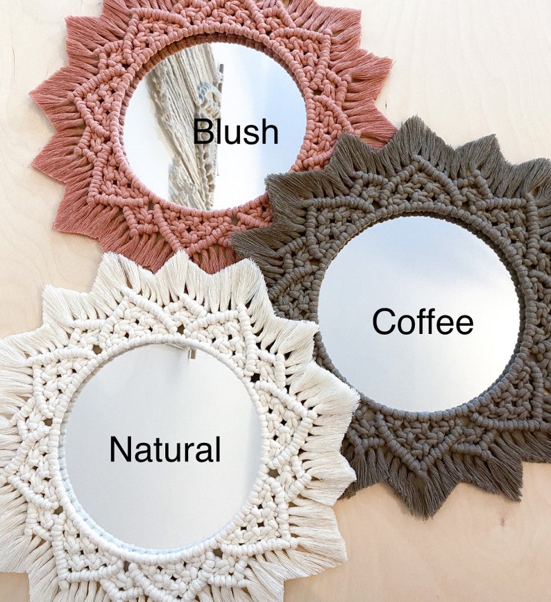 Macrame Mirror Mandala Mirror Boho Decor Christmas Gift - Etsy