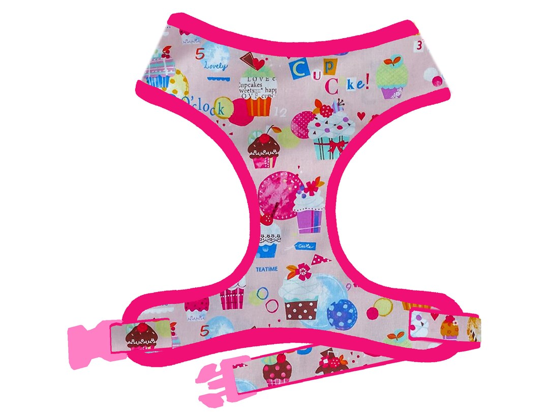 Pink Birthday Cupcakes Dog Harness Vest Gift for Puppy/ Custom ...