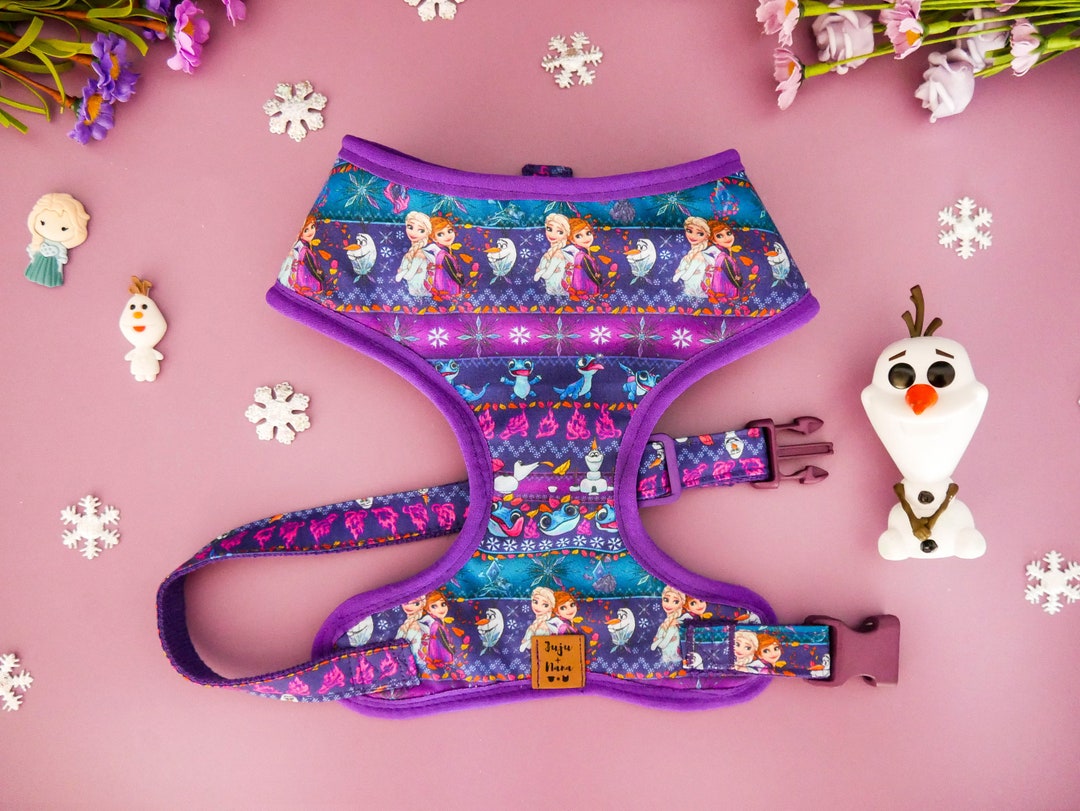 Frozen Dog Harness/ Princess Elsa Olaf Harness/ Purple Winter Dog ...
