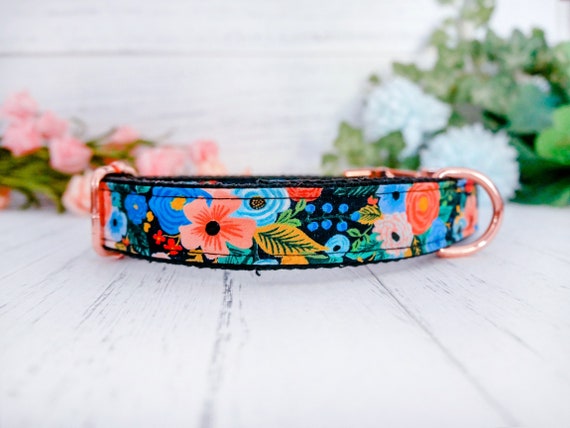 Rifle paper co Floral dog collar/ girl boho collar/ small | Etsy