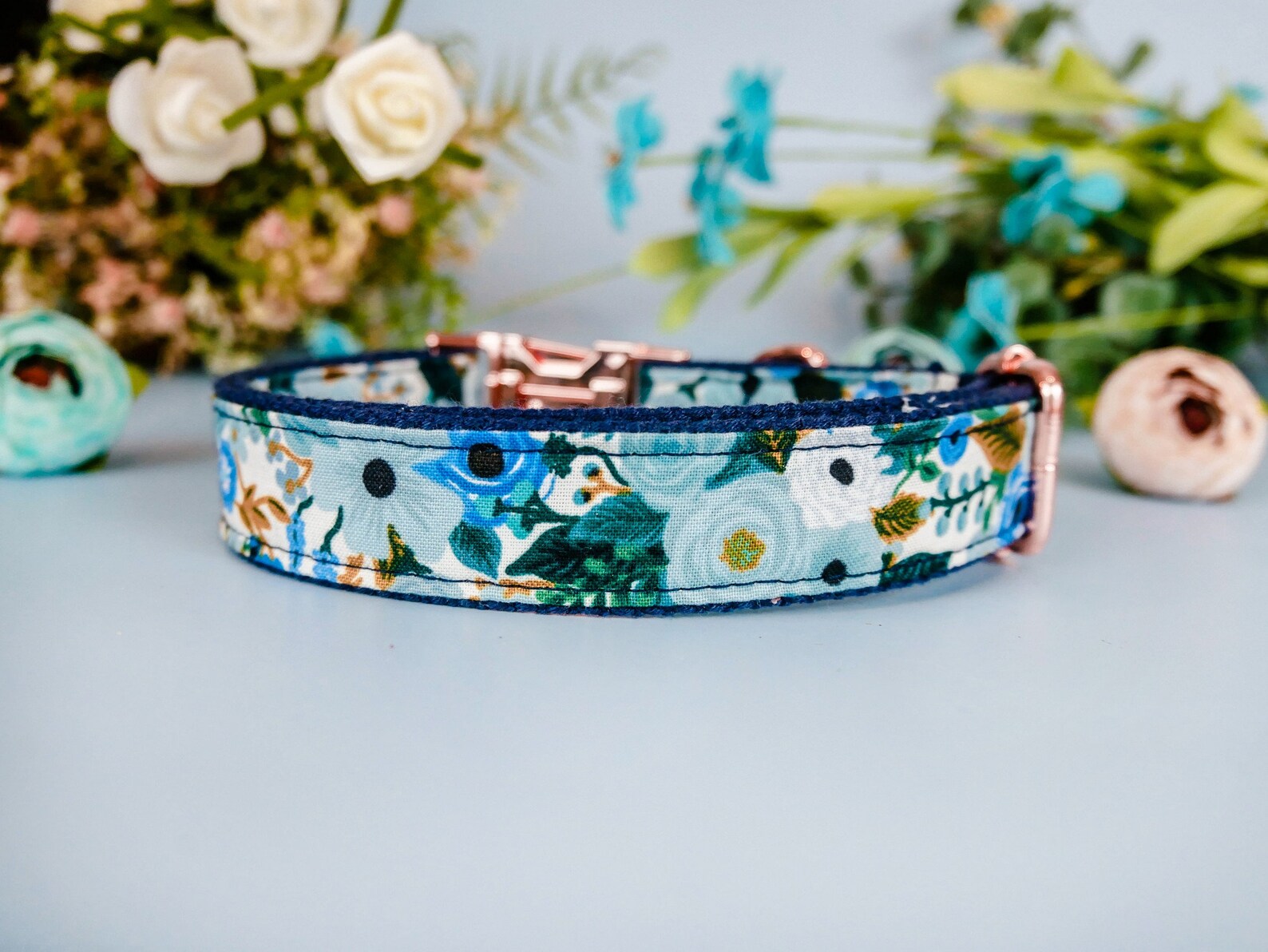 Floral Rifle Paper Co Dog Collar/ Personalized Laser Engraved Buckle ...