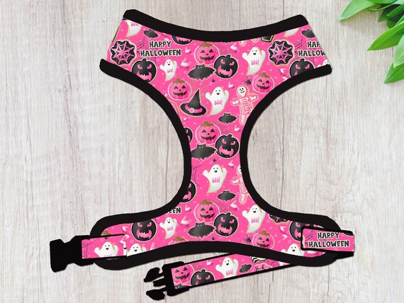 Pink Halloween Dog Harness Vest/ Cute Spooky Dog Harness/ Girl - Etsy