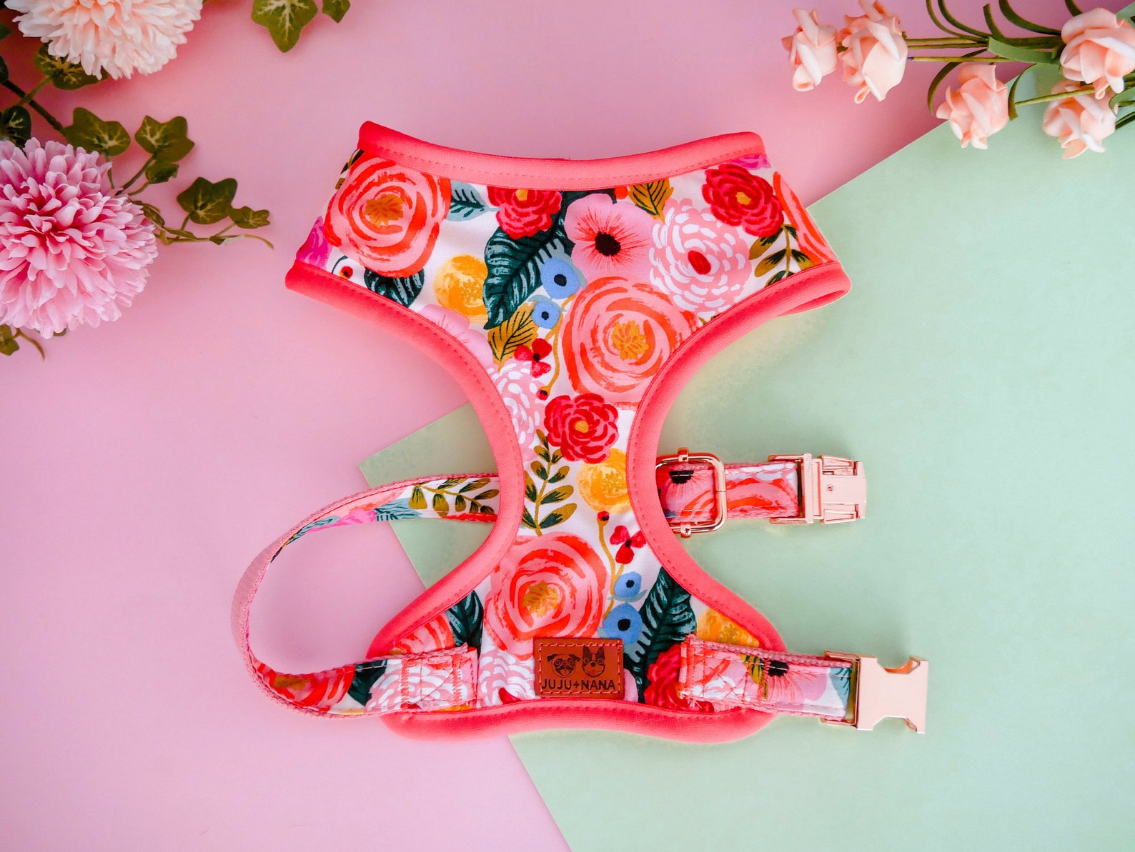 Girl Floral Dog Harness Set/ Rifle Paper Co Dog Harness and | Etsy