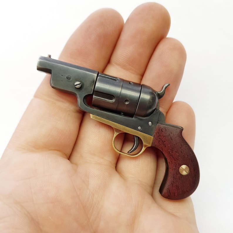 Miiniature gun fob gun Colt Yank wood revolver miniature toy | Etsy