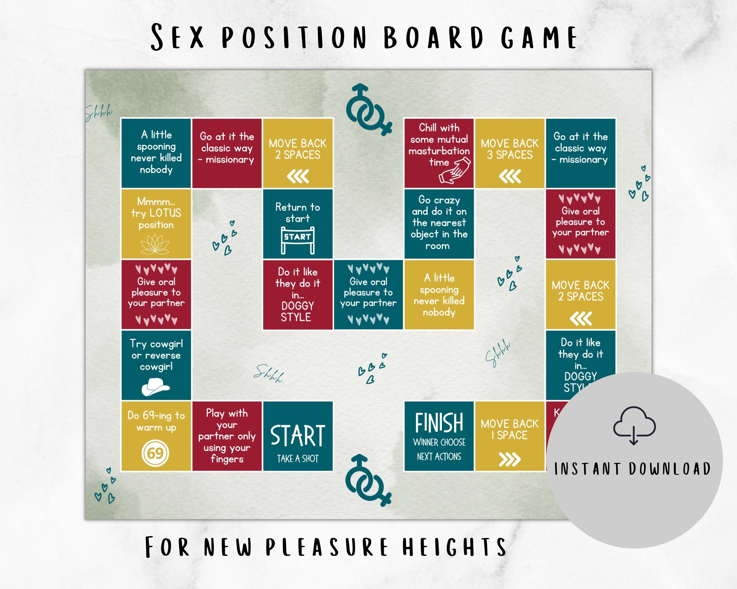 Intimacy Foreplay Sex Position Board Game for Adult Couples | Bedroom ...