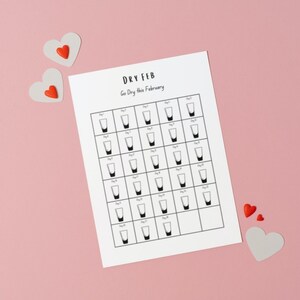 Dry Feb Tracker: Sober Challenge Printable (digital Download) - Etsy