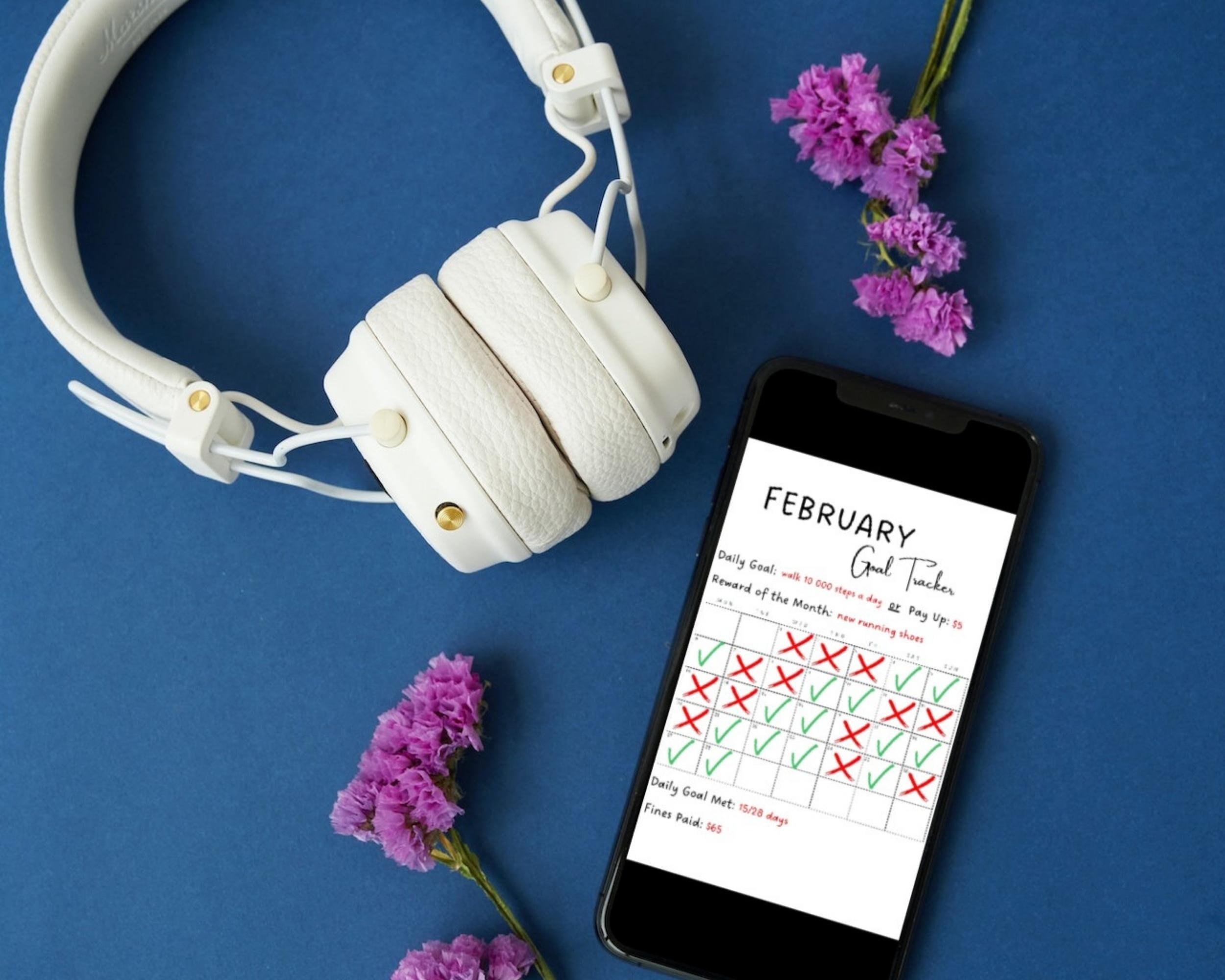 Monthly Daily Goal Tracker | Printable Daily Habits Tracker Which Helps ...