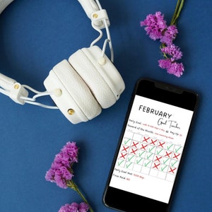 February Daily Goal Tracker | Printable Daily Habits Tracker Which ...