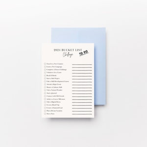 2024 Bucket List Challenge Printable | 2024 Resolution Digital Tracker Minimalistic | Yearly to ...