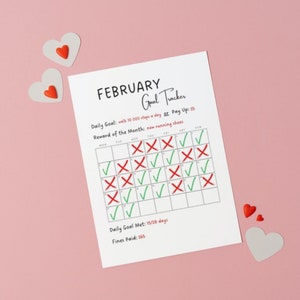 February Daily Goal Tracker | Printable Daily Habits Tracker Which ...