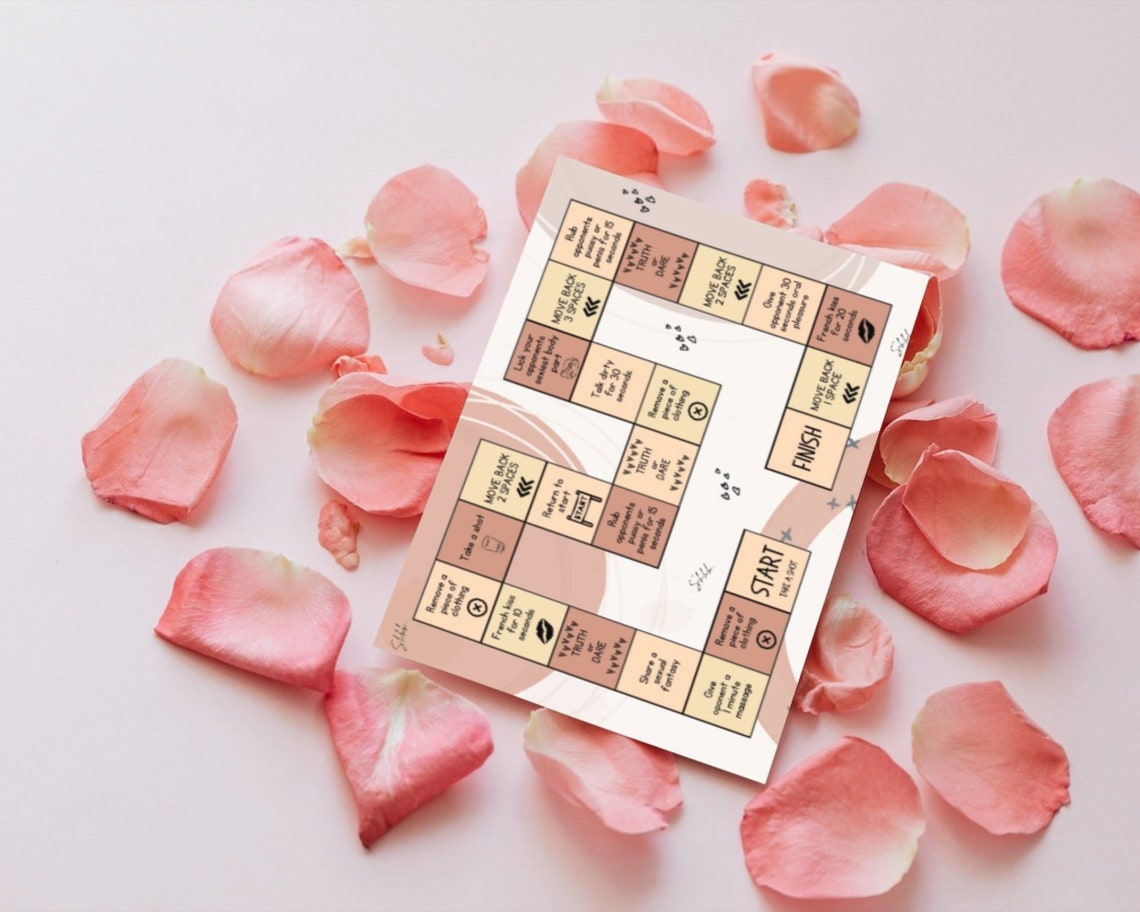 Intimacy Foreplay Board Game For Adult Couples Printable Etsy