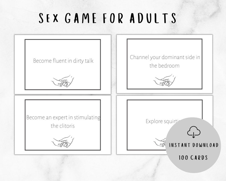 100 Sex Challenges Printable Couple Intimacy Game To Explore Your