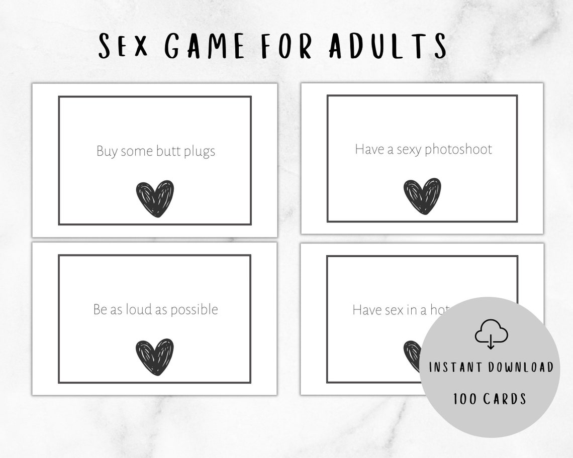 Jar of Desire Sex Jar Cards for Couples Intimacy Game | Printable 100 ...