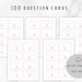 100 Question Cards for First Date Get to Know Your Partner Better ...
