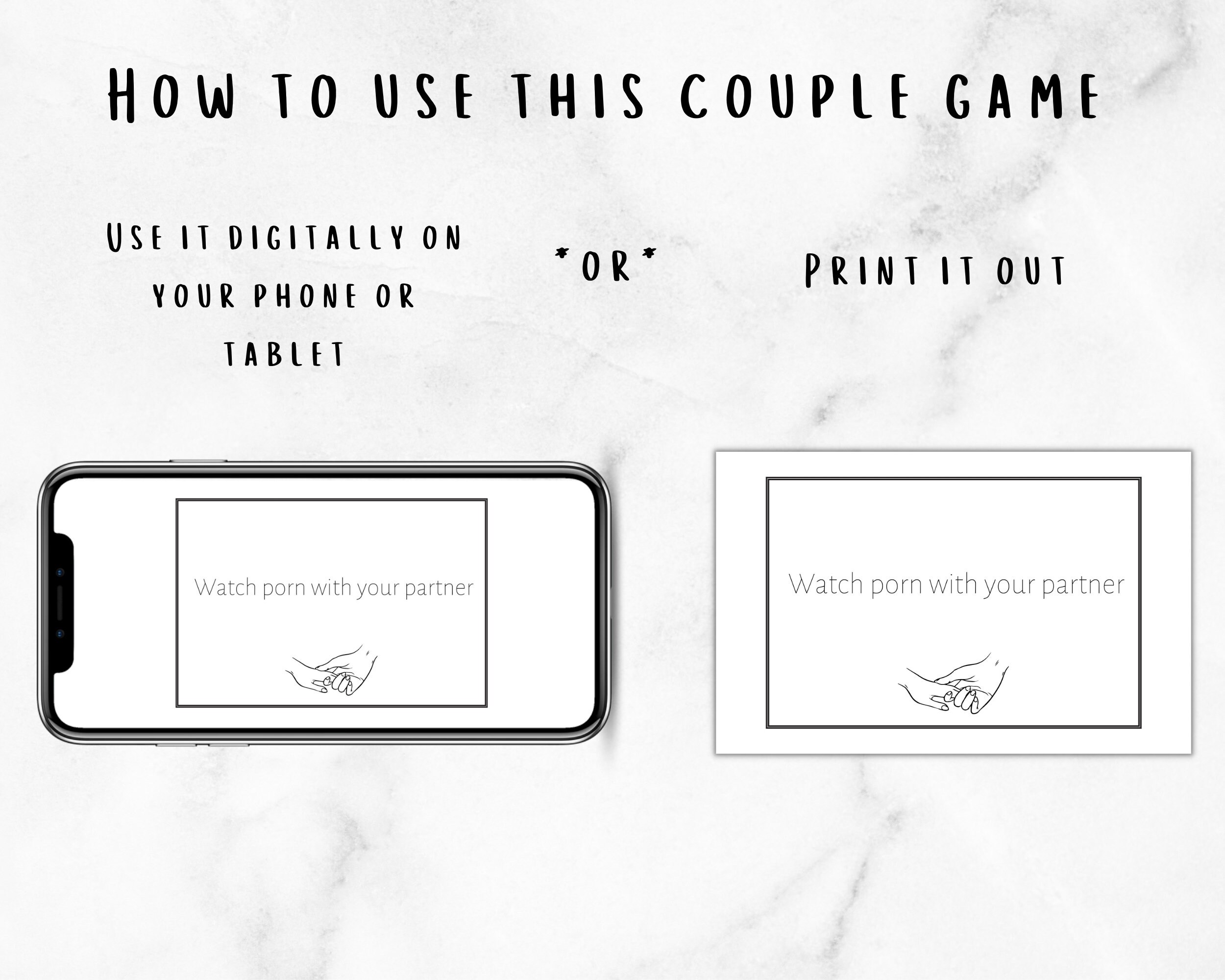 Printable Intimacy Game for Couples 50 Sex Challenges to Explore ...