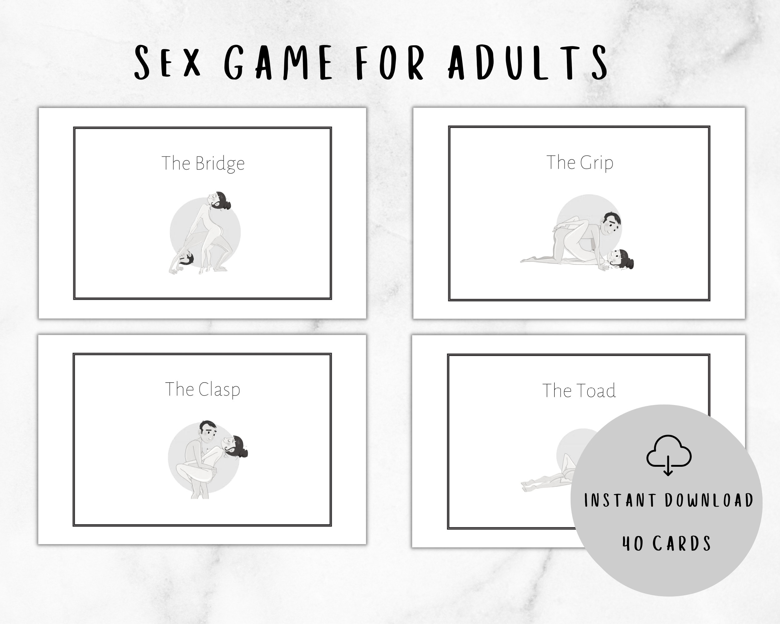 40 Printable Digital Cards for Couples - Enhance Your Intimacy | Spice up Your Bedroom Game Sex ...