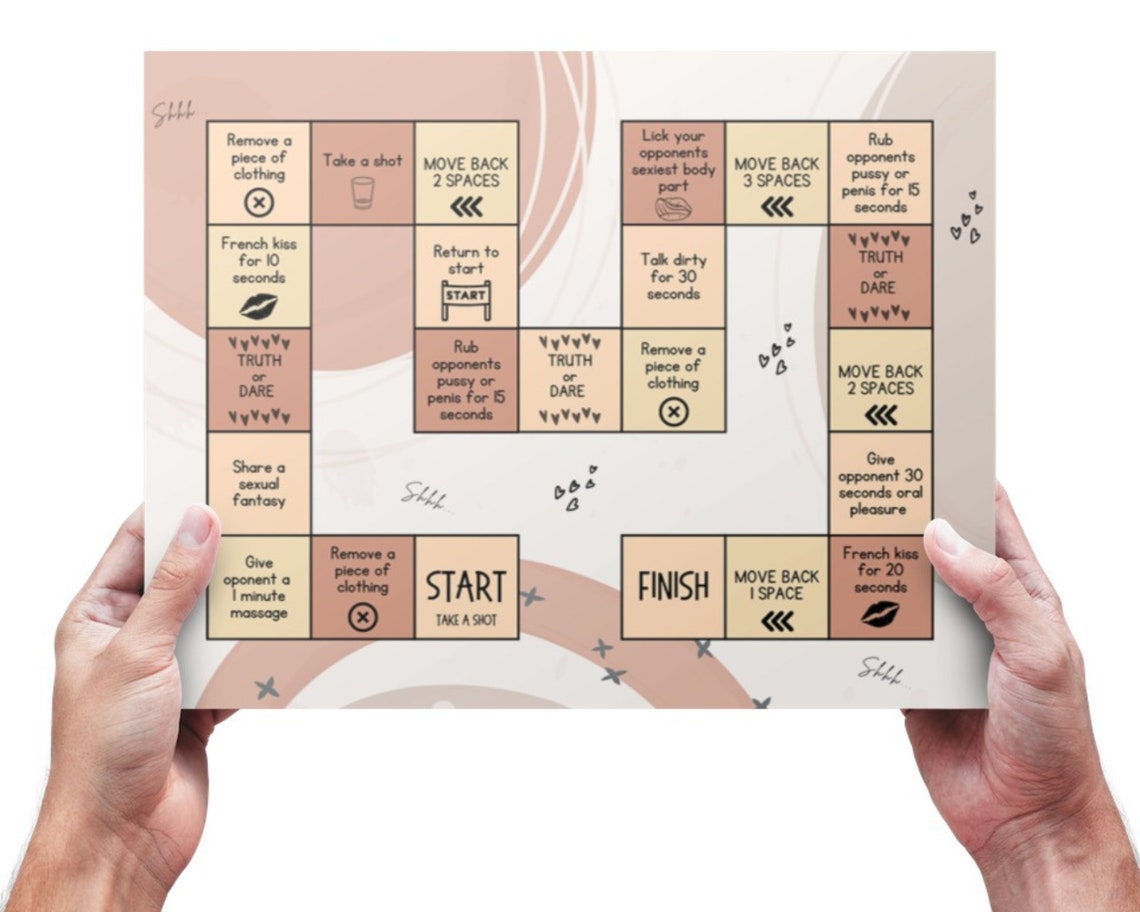 Intimacy Foreplay Board Game For Adult Couples Printable Etsy