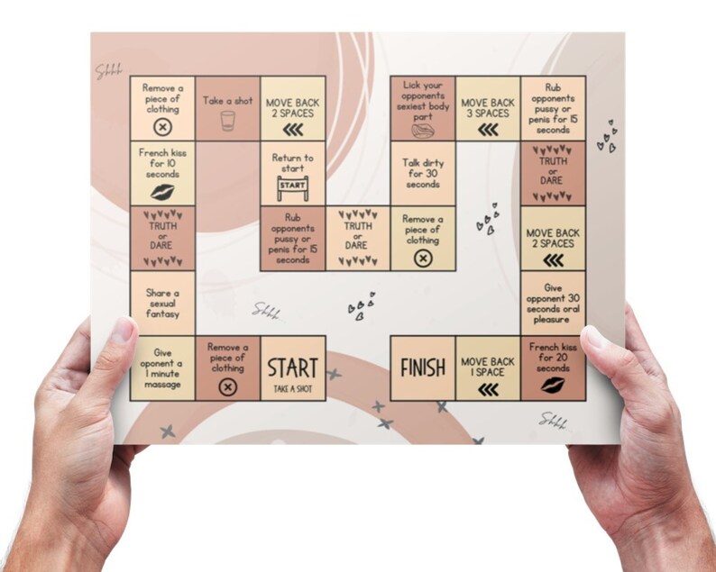 Intimacy Foreplay Board Game For Adult Couples Printable Date Night