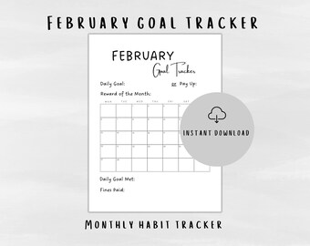 Monthly Daily Goal Tracker Printable Daily Habits Tracker Which Helps ...