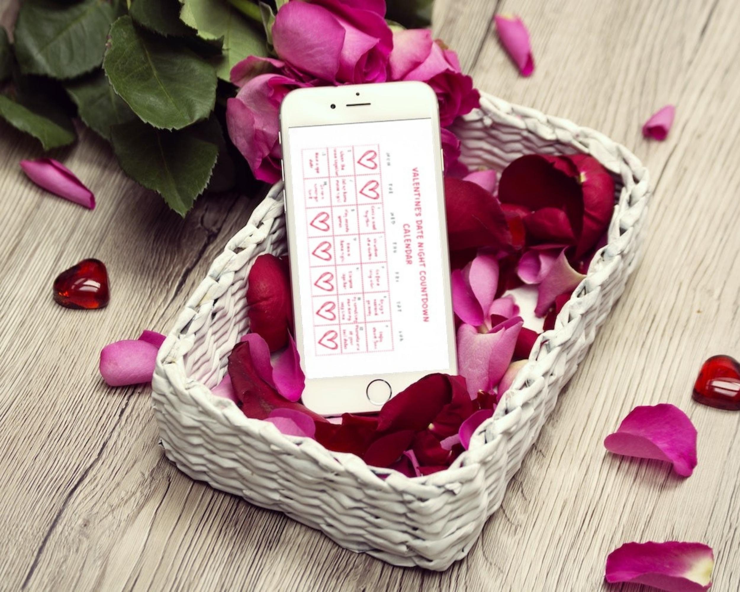 Valentine's Date Night Idea Countdown Calendar | Printable February ...