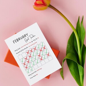 February Daily Goal Tracker | Printable Daily Habits Tracker Which ...