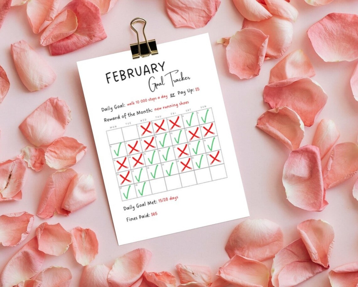 Monthly Daily Goal Tracker Printable Daily Habits Tracker Which Helps ...
