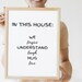 In This House We Love Sign Living Room Bedroom Family Quote - Etsy
