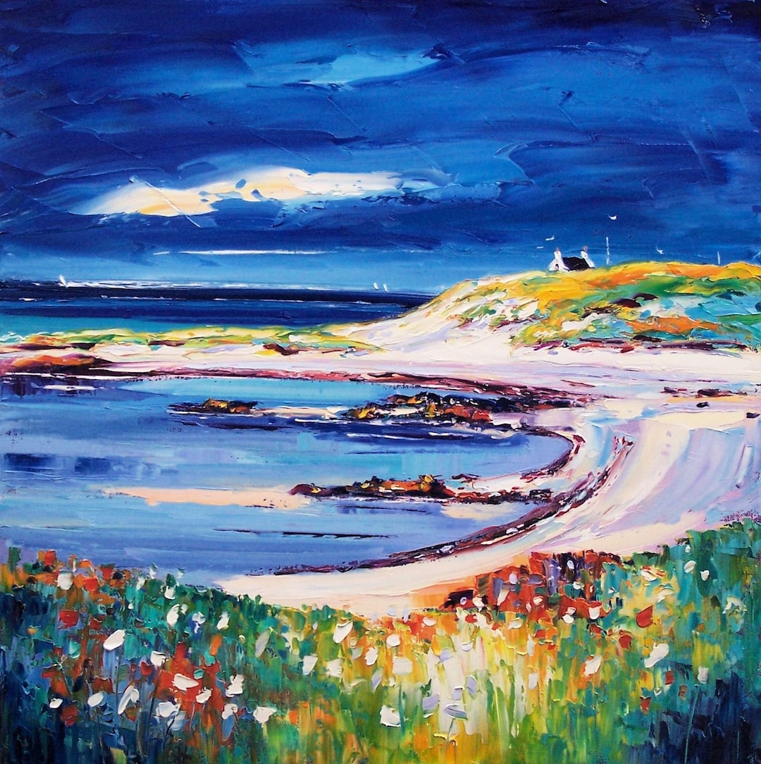 Unframed Print of Tiree Beach in Scotland. Contemporary Giclee Print of ...