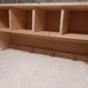 Cubby Storage With (4) Cubbies and (4) Hooks for Coats and a Place for ...